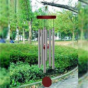 4 Pack Pgzsy Memorial Wind Chimes Outdoor Large Deep Tone, Outdoor Sympathy Wind-Chime Personalized with 6 Tuned Tubes, Elegant Chime for Garden Patio Balcony and Home