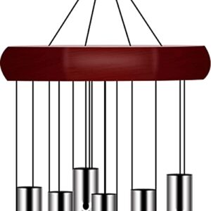 4 Pack Pgzsy Memorial Wind Chimes Outdoor Large Deep Tone, Outdoor Sympathy Wind-Chime Personalized with 6 Tuned Tubes, Elegant Chime for Garden Patio Balcony and Home