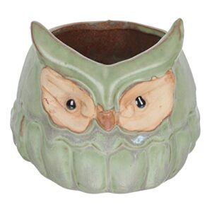 happyyami outdoor decor pots ceramic animal owl planter novelty flower pots small desk animal statue porcelain plant pot bonsai container for home office tabletop decorations home decor