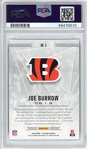 Graded 2020 Panini Illusions Joe Burrow #5 Retail Rookie RC Football Card PSA 10 Gem Mint