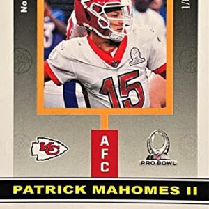 NEW 2021 Panini PATRICK MAHOMES II PRO BOWL Football Card - Limited Print Run of Only 639! - Kansas City Chiefs