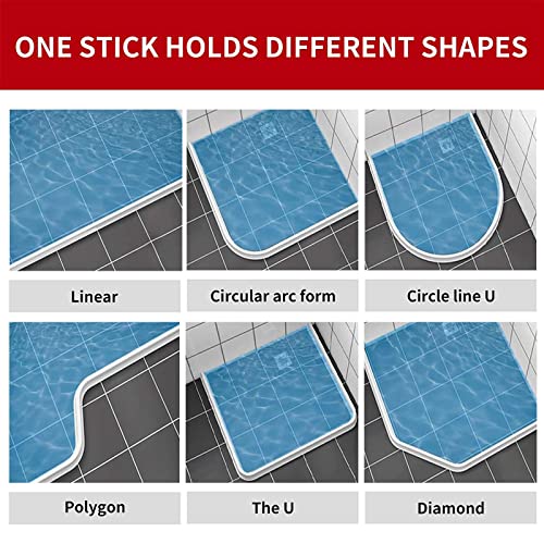 78 Inch Collapsible Shower Water Dam Silicone Shower Threshold Water Stopper Barrier Retention System for Bathroom Kitchen Wet and Dry Separation, Wheelchair Accessible, White (2m / 78in)