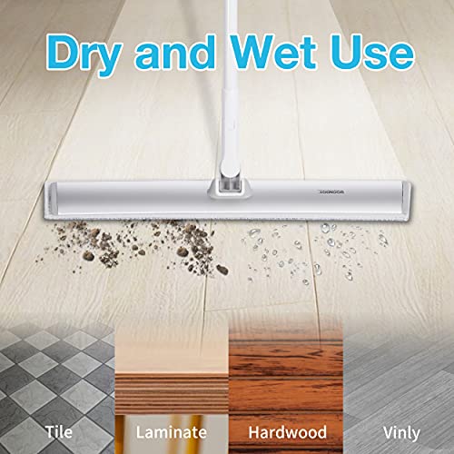 BOOMJOY Microfiber Mop for Floor Cleaning with 4 Pads, Mop for Hardwood Floor, 24" Widened Aluminum Head, Dust Mop for Laminate & Tile, Wooden Cleaning