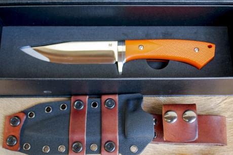 Masano Outdoor Multi Fulltang Knife MASANO03 Orange masano03-or D2 Steel 9.4" Blade G10 Handle Kydex Sheath Camping Bushcraft