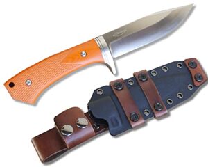 masano outdoor multi fulltang knife masano03 orange masano03-or d2 steel 9.4" blade g10 handle kydex sheath camping bushcraft