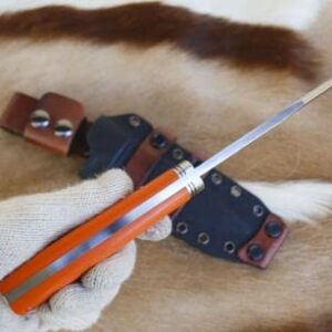 Masano Outdoor Multi Fulltang Knife MASANO03 Orange masano03-or D2 Steel 9.4" Blade G10 Handle Kydex Sheath Camping Bushcraft