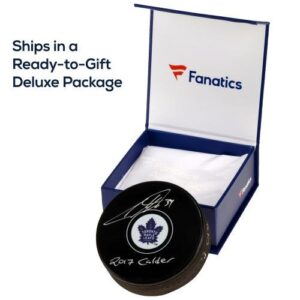 Adam Fox New York Rangers 2021 Norris Trophy Winner Autographed Puck with Deluxe Tall Hockey Puck Case - Autographed NHL Pucks