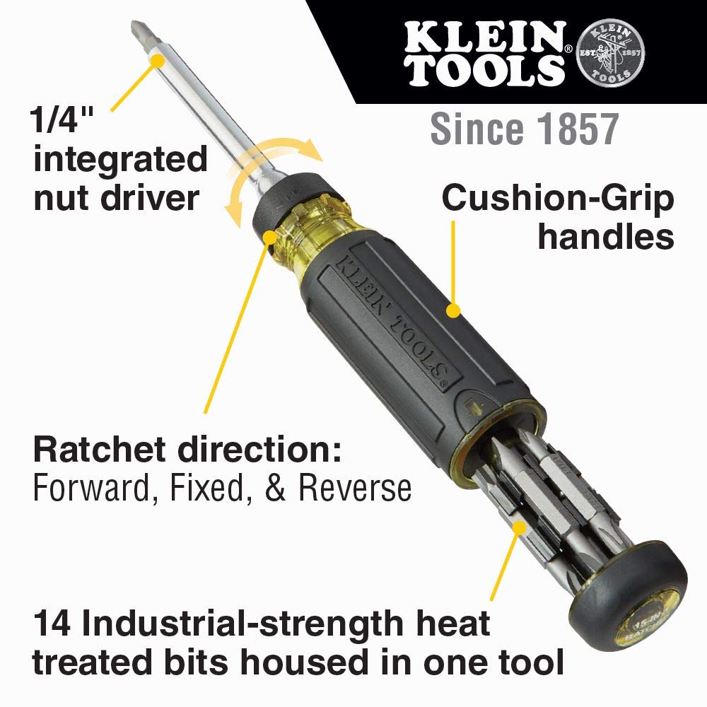 Klein Tools 80066 Precision Driver Kit with Multi-Bit Screwdriver and All-in-One Repair Tool Kit with 39 Bits for Apple Products, 2-Piece