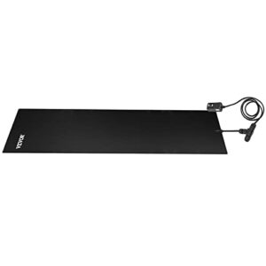 VEVOR 30 0in, 10in x 30in 120V Walkway, PVC Heated Ice Power Cord, Ideal Winter Outdoor Slip-Proof Snow Mat, 2'' per Hour Melting Speed, Black