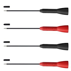 4 pack 2mm extended needle test probes, 600v/10a non-destructive multimeter test probe for fluke leads tl71 tl75