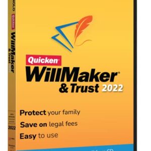 Quicken WillMaker and Trust Software 2022 By Nolo - Estate Planning Software - Includes Will, Living Trust, Health Care Directive, Financial Power of Attorney – Secure - Legally Binding - CD- PC/Mac