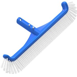 tidymister pool brushes for cleaning pool walls strong pool brush head for inground & above ground pools 90 degrees 17.5'' pool scrub brush for corners, curves,steps,ladders,professional pool cleaner