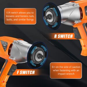 ENERTWIST 8.5A Electric Impact Wrench 1/2 Inch 450 N.M Max Torque Corded 4 Sockets Impact Wrench with Hog Ring Anvil