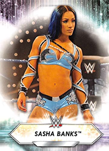 2021 Topps WWE #163 Sasha Banks Wrestling Trading Card