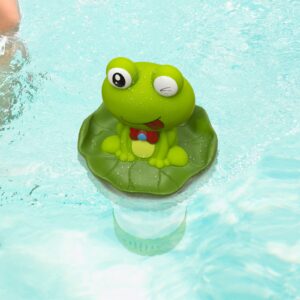 Doli Yearning Pool Chlorine Floater Floating Pool Chlorine Dispenser, Fits 1' and 3' Chemical Tablets Frog Tablet Dispenser Chlorine Basket…