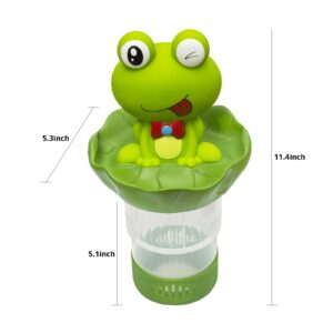 Doli Yearning Pool Chlorine Floater Floating Pool Chlorine Dispenser, Fits 1' and 3' Chemical Tablets Frog Tablet Dispenser Chlorine Basket…