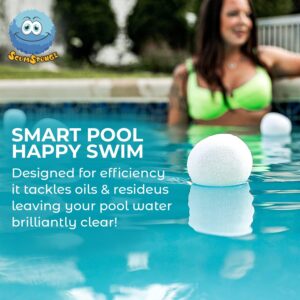 ScumSponge for Hot Tub to Soak Up Oils, Original Oil-Absorbing SpongeBall, Alternative for Scumbug, Ball and Scum Star, Spa Cleaner Sponge for Swimming Pool, Jacuzzi and Hot Tubs, 6 Balls