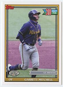 2021 topps pro debut #pd-168 garrett mitchell azl brewers rc rookie baseball trading card