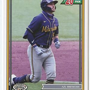 2021 Topps Pro Debut #PD-168 Garrett Mitchell AZL Brewers RC Rookie Baseball Trading Card