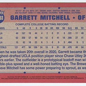 2021 Topps Pro Debut #PD-168 Garrett Mitchell AZL Brewers RC Rookie Baseball Trading Card