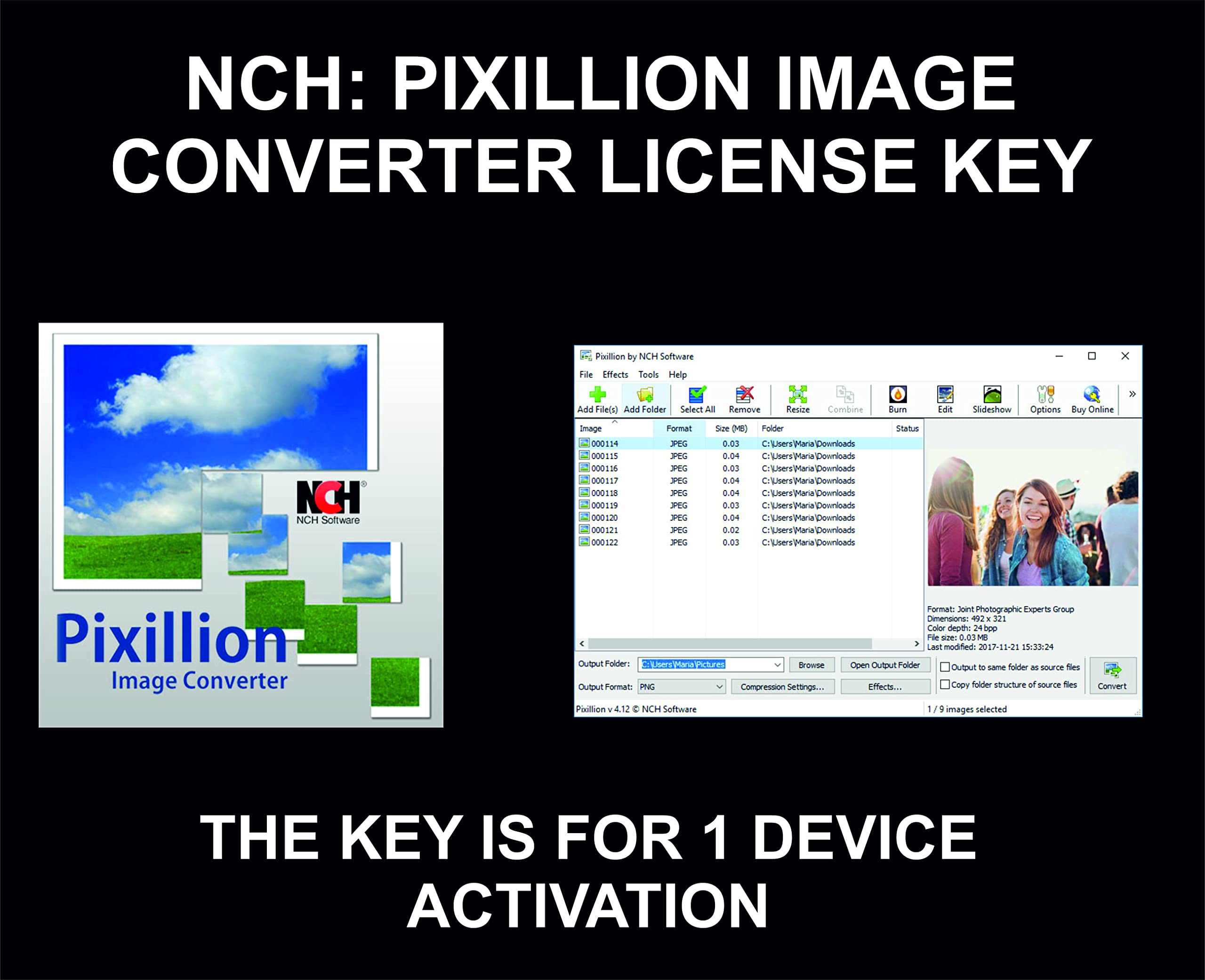 Pixillion Image Converter, Key, For 1 Device, For PC And Laptop