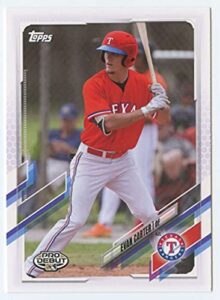 2021 topps pro debut #pd-29 evan carter azl rangers rc rookie baseball trading card