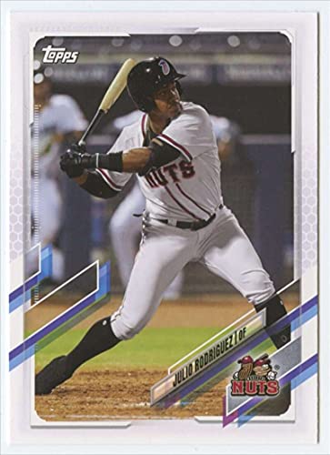 2021 Topps Pro Debut #PD-18 Julio Rodriguez Modesto Nuts RC Rookie Baseball Trading Card