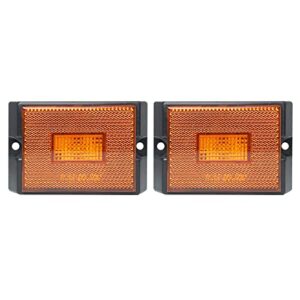 serlainxin led trailer marker lights, trailer amber side marker lights, rectangular light reflectors for trailers, dot approval trailer clearance lights, utility trailer running lights, 2pack