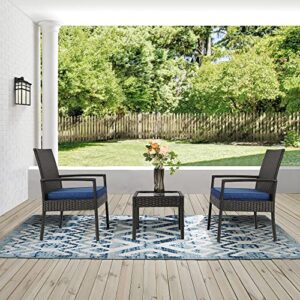 KAWIVAST 3 Pieces Patio Furniture Set, Front Porch Furniture, Rattan Wicker Furniture, Balcony Furniture Set, Small Patio Furniture,Outdoor Patio Furniture, Bistro Sets