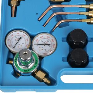 BBBuy Oxygen & Acetylene Gas Cutting Torch and Welding Kit Portable Oxy Brazing Welder Tool Set with Two Hose, Storage Case-Portable Cutting Torch Set Welder Tools