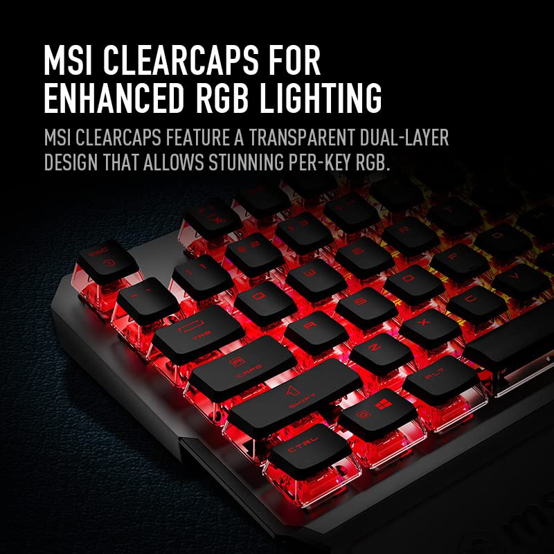 MSI Vigor GK71 Sonic US Mechanical RGB Gaming Keyboard Sonic Red Switches