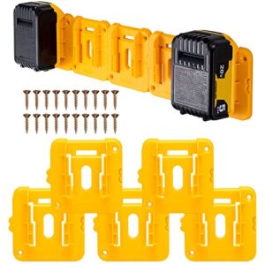 crtbelfy battery mount holder for dewalt 20v 60v battery dock holder fit for dcb200 dcb203 dcb205 dcb206 batteries- 10 pack