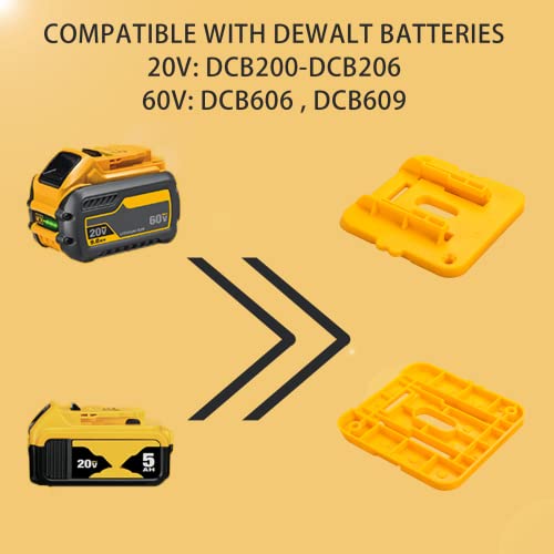 Crtbelfy Battery Mount Holder for Dewalt 20V 60V Battery Dock Holder Fit for DCB200 DCB203 DCB205 DCB206 Batteries- 10 Pack