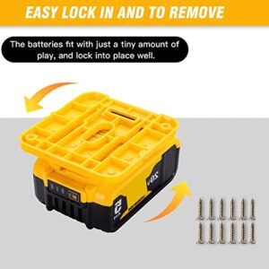 Crtbelfy Battery Mount Holder for Dewalt 20V 60V Battery Dock Holder Fit for DCB200 DCB203 DCB205 DCB206 Batteries- 10 Pack