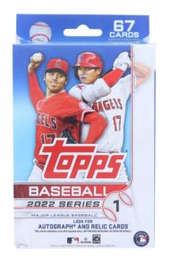 2022 topps series 1 baseball trading cards hanger box (67 cards)