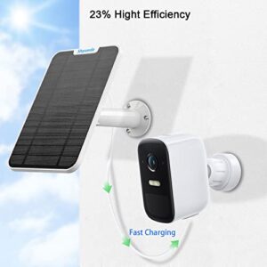 [Updated Version] 4W Solar Panel Charging Compatible with Eufycam 2C/2C Pro/2/2 Pro / E20 / E40 / E, with 13.1ft Waterproof Charging Cable, IP65 Weatherproof,Includes Secure Wall Mount(3-Pack)