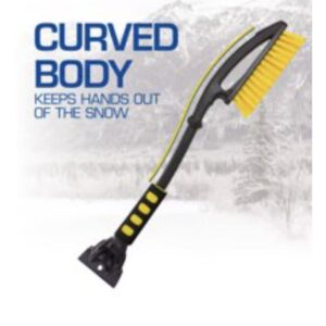 Rain-X 26" Ergo Snow Brush with Ice Scraper Tool, Black & Yellow, 1PK,