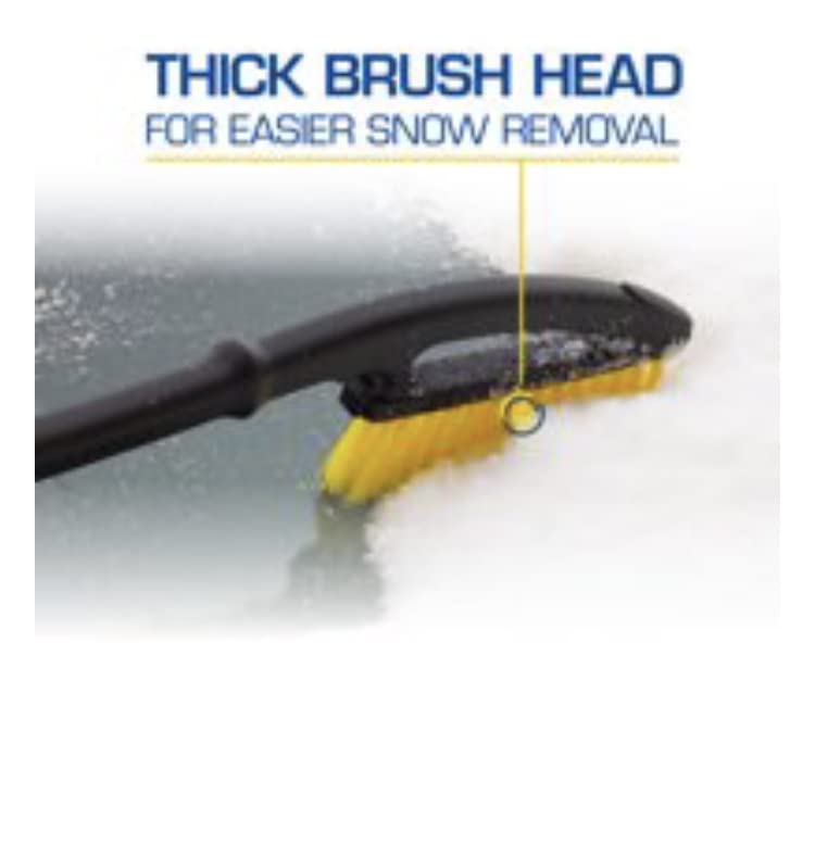 Rain-X 26" Ergo Snow Brush with Ice Scraper Tool, Black & Yellow, 1PK,