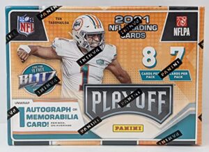 2021 panini playoff nfl football blaster box (56 cards) one autograph or memorabilia card