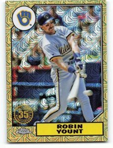 2022 topps chrome silver pack series 1 mojo refractor #t87c-13 robin yount nm-mt milwaukee brewers baseball mlb