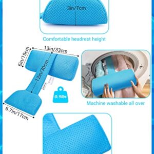 AOSYCO Headrest Pillow for Patio Chaise Lounge, Spa Pillow for Adult with Non-Slip Weighted Tail, Outdoor Cushion All Weather Sunbathing Swing Pool Furniture, Quick Drying