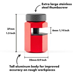 Simon Tools - Stair Gauges for Framing Square | Extra Tall Non-Slip Framing Square Stops with Holder, Framing Tools for Speed Square