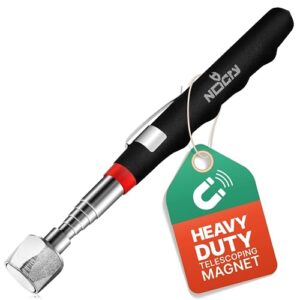 nocry telescoping magnetic pickup tool with 25lb pull force — magnet stick extendable up to 30in; non-slip extendable magnet pickup tool, telescopic magnetic pick-up tool with extra strong magnet