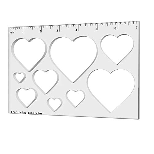 Heart Inlay Template 9-in-1(1pc) Acrylic Router Fixture Template I Tools and Router Templates for Woodworking Decoration