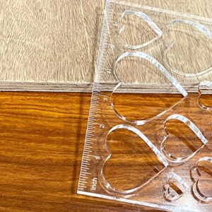 Heart Inlay Template 9-in-1(1pc) Acrylic Router Fixture Template I Tools and Router Templates for Woodworking Decoration