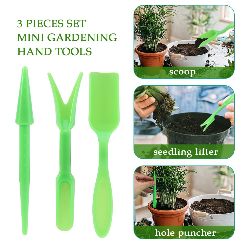 YHZNW 2PCS Plant Transplanting Repotting Mat Foldable Garden Work Cloth Waterproof Thicken Gardening Mat Change Soil Watering Pads with 3Pcs Miniature Succulent Hand Tools(Size:1Set)