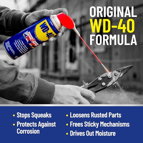 WD-40 Multi-Use Product and WD-40 Specialist Silicone Lubricant Combo Pack, Smart Straw Sprays 2 Ways, WD-40 Original Formula 12oz and Water-Resistant Silicone 11oz (Pack of 2)