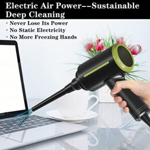 ATEngeus Compressed Air Duster, Multi-Use Electric Air Duster for Computer Keyboard Cleaning, Dust, Hairs, 2 Speed, 40000RPM Air Blower & Air Pump, Reusable Duster Replaces Compressed Air Cans…