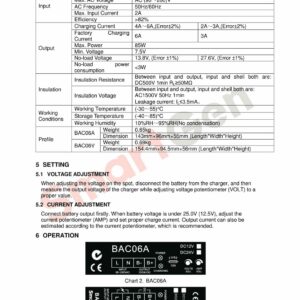 RaeSung Smartgen BAC06A Diesel Generator Battery Charger 24V Intelligent Floating Charger