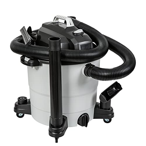 Amazon Basics 12-Gallon 5 HP Wet/Dry Vaccum, Grey, Black